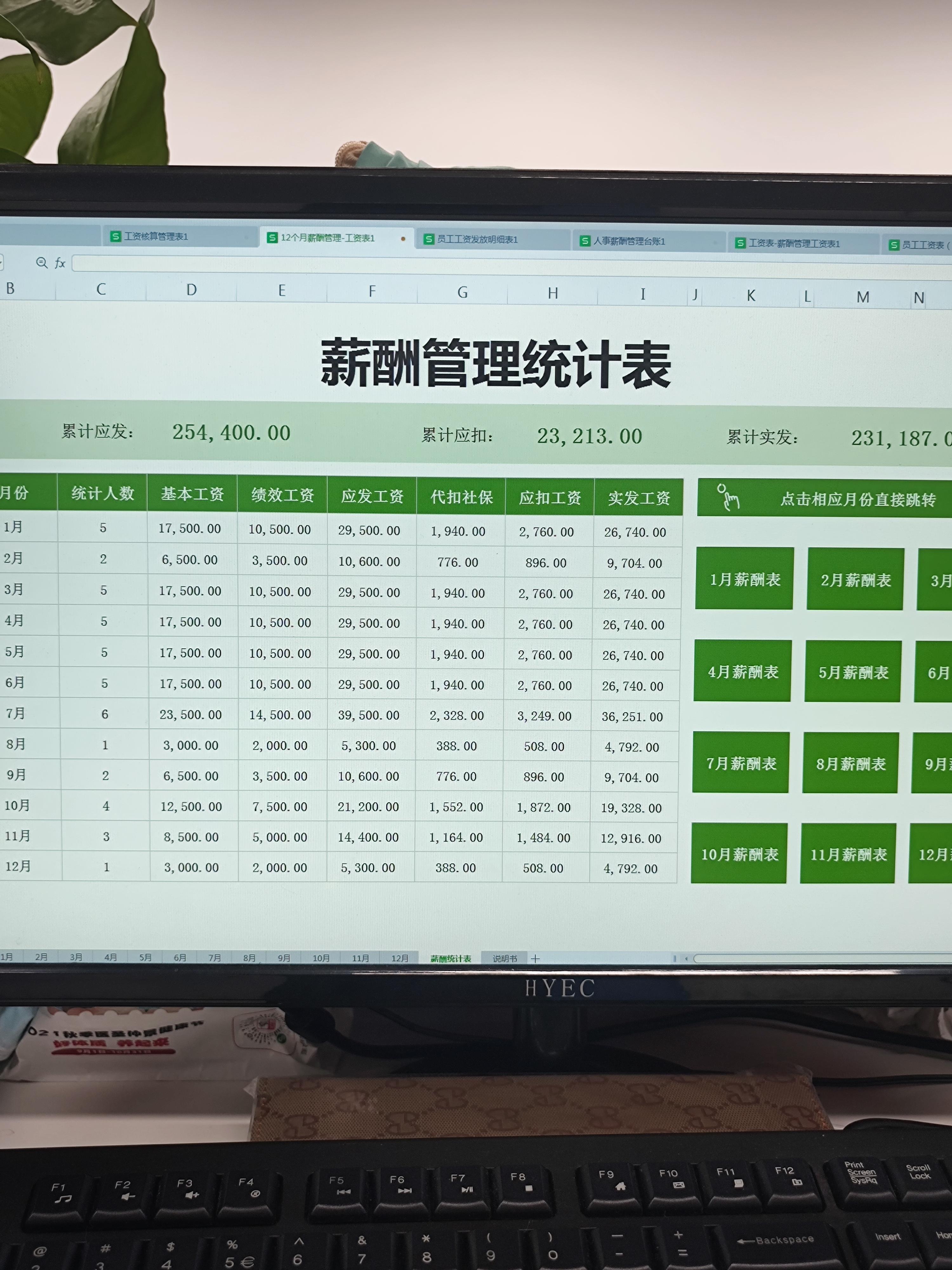 财务不头疼的秘诀，Excel工资核算管理表，yyds！ - 知乎