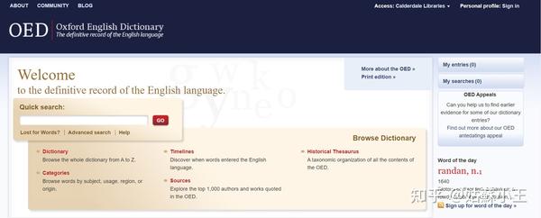 The Oxford English Dictionary （OED）牛津英语词典 - 知乎