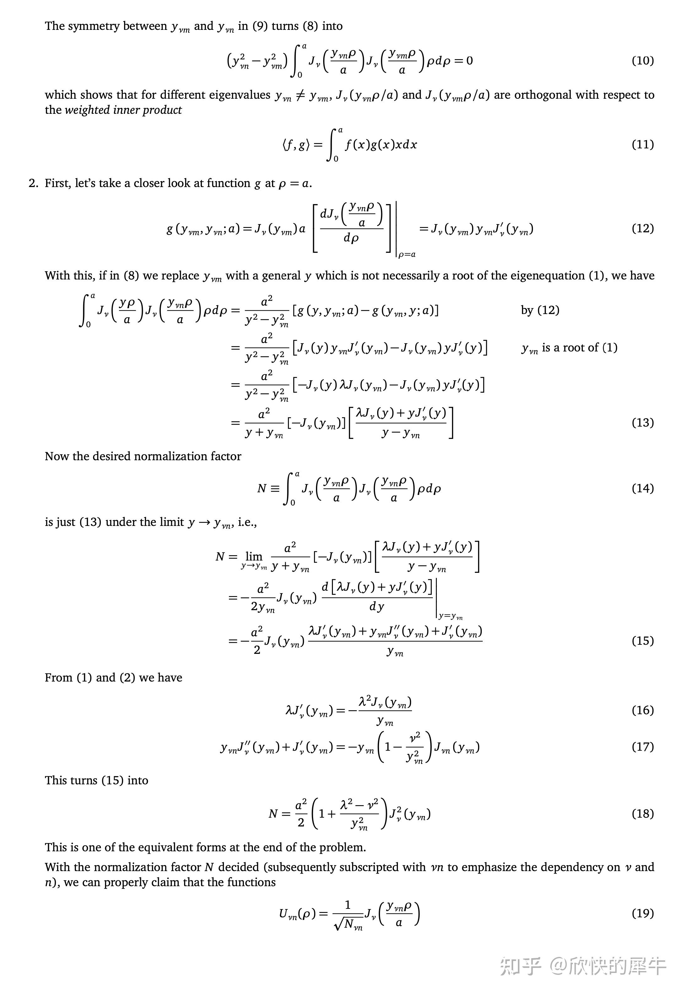 Jackson电动力学笔记(24)：习题3.11——通用边界条件下的Fourier-Bessel展开 - 知乎