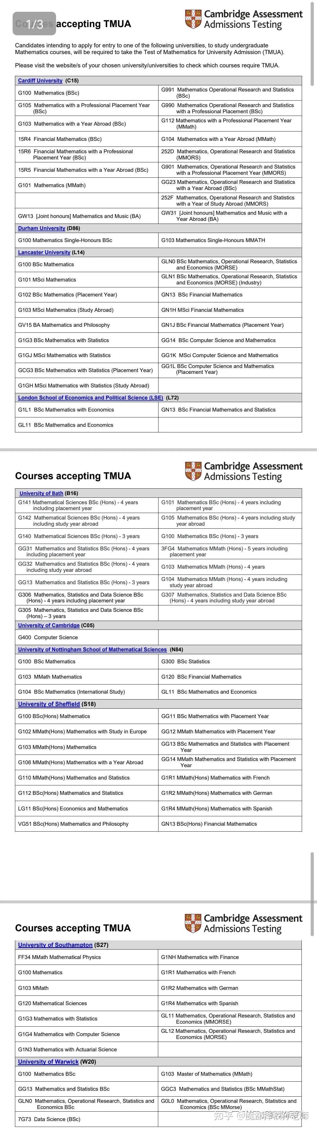 都是数学考试，MAT、STEP、TMUA有什么区别？谁更难？ - 知乎