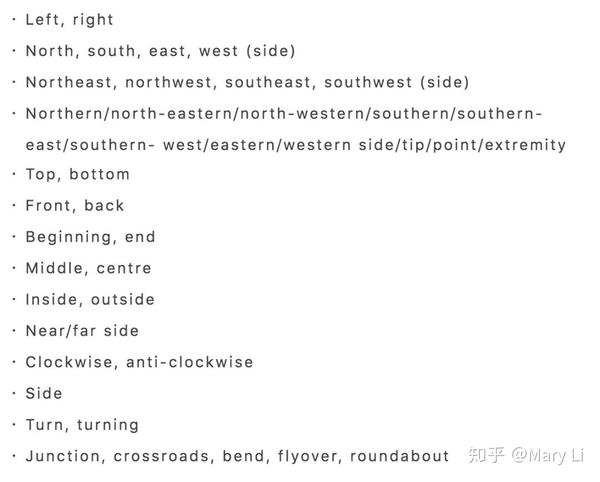 如何通过学习英语中的方位表达，攻克雅思听力地图题？ - 知乎