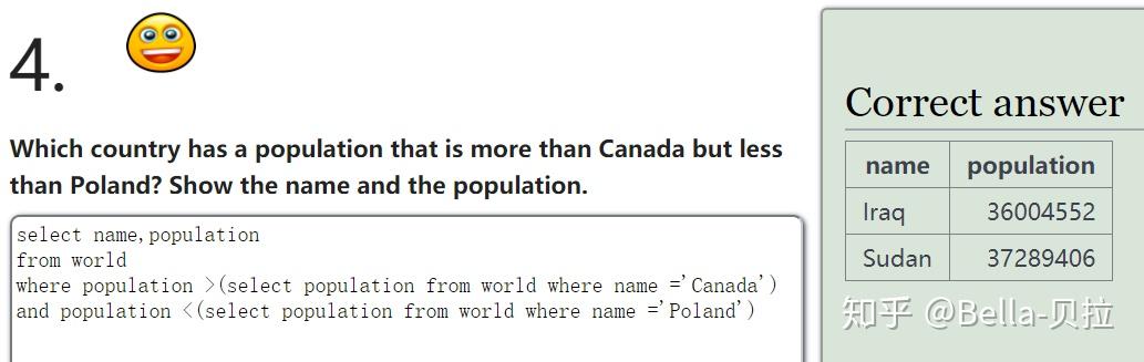 sqlzoo练习5(含答案)：select within select（子查询） - 知乎