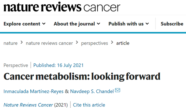 Nature Reviews Cancer | 肿瘤代谢最全解析 - 知乎