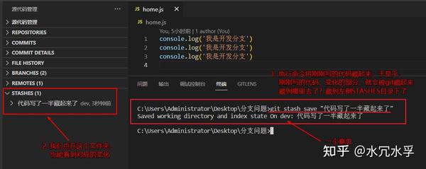 Git不暂存提交代码也能切换到别的分支（vs Code搭配gitlens Git Supercharged看效果） 知乎