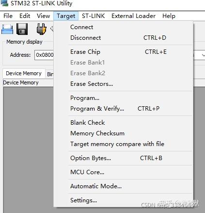 Can not connect to target! If you're trying to connect to an STM32W1xx ...