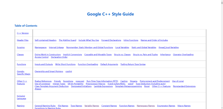 Google C++Style Guide 概要 - 知乎