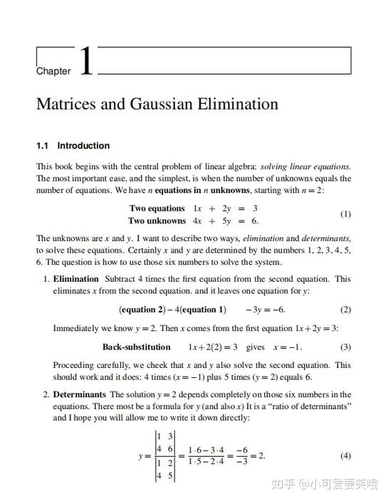 MIT线性代数教材：Linear Algebra and Its Applications - 知乎
