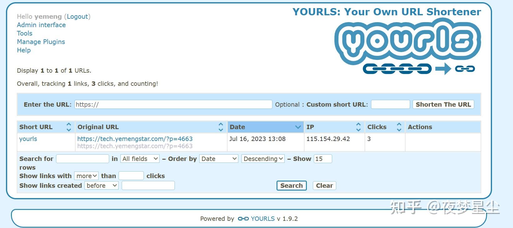 【docker/宝塔】建立自己的短链接服务——YOURLS - 知乎