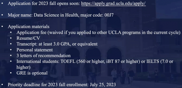 UCLA新开健康数据科学硕士项目！7月25日截止， Data Science in Health课程设置及申请要求！ - 知乎