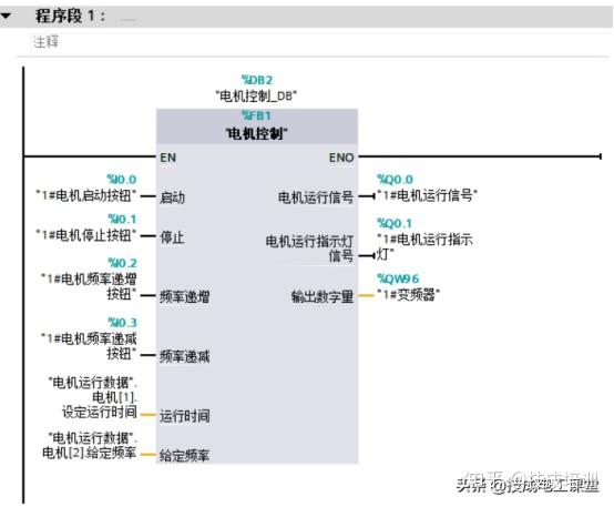 S7-1200 PLC 利用FB做电机运行及变频器调速的控制 - 知乎