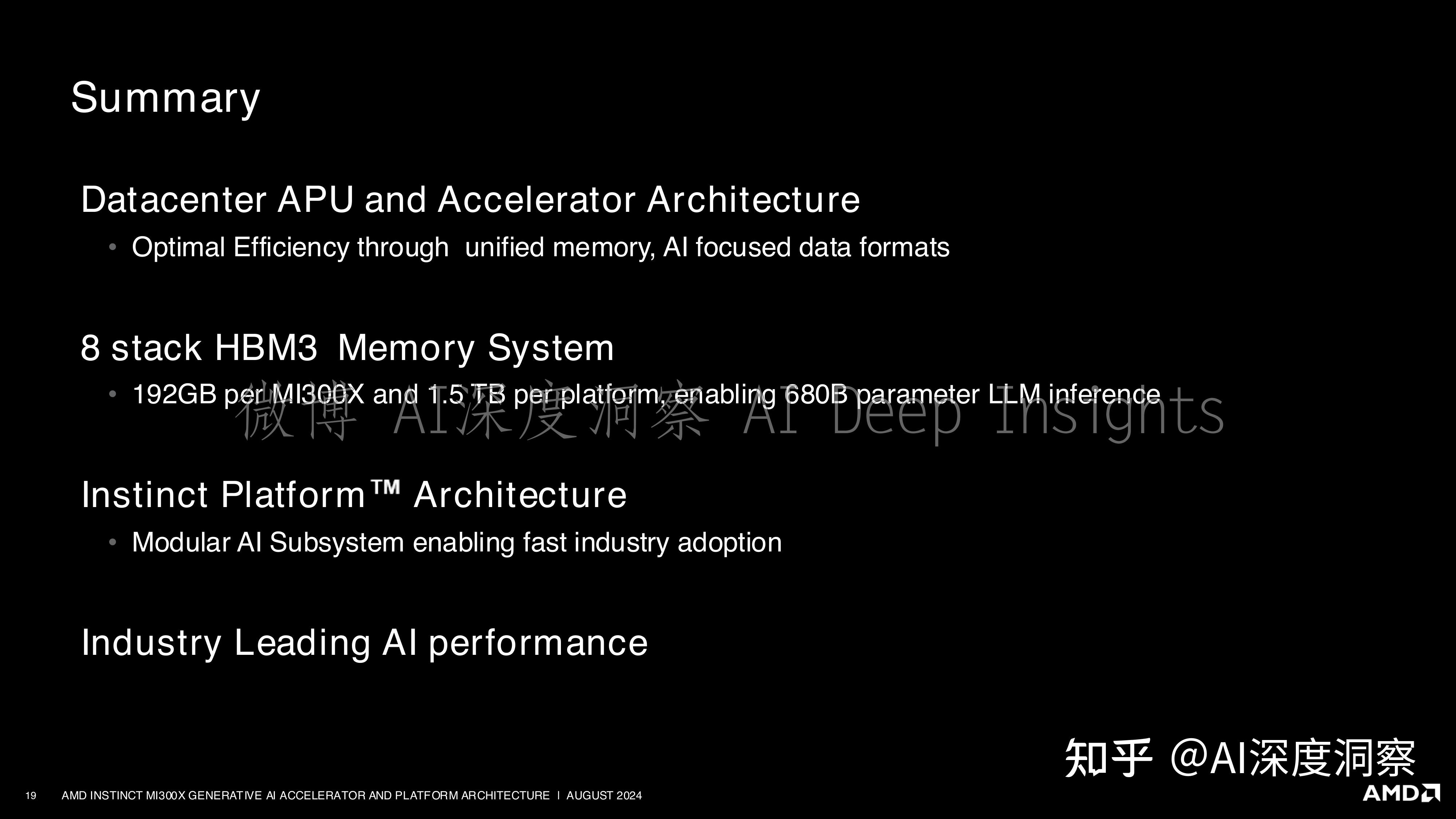 AMD InstinctTM MI300X Generative AI Accelerator and Platform ...