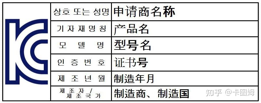 适合性评价（KC EMC&RF）编码规则和认证标签相关要求 - 知乎
