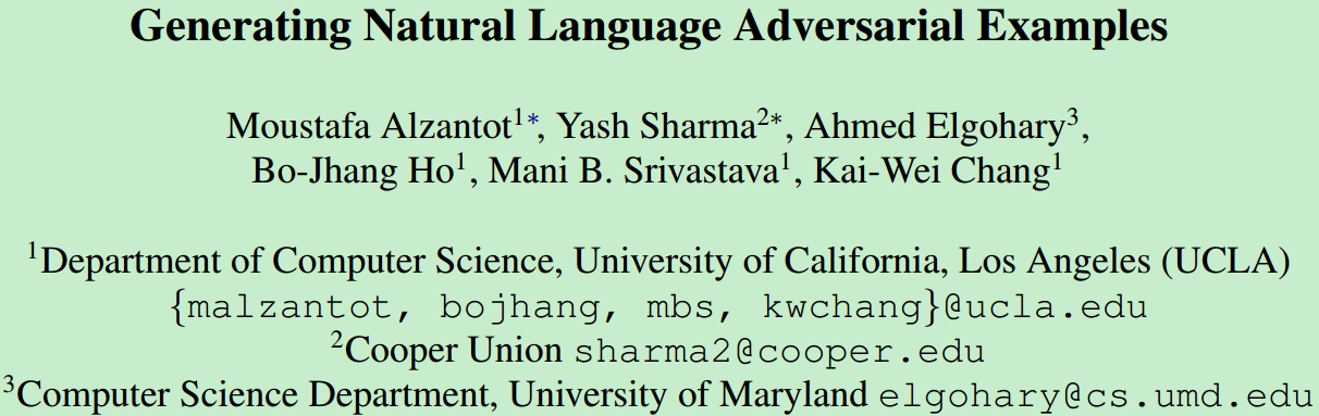 Generating Natural Language Adversarial Examples - 知乎