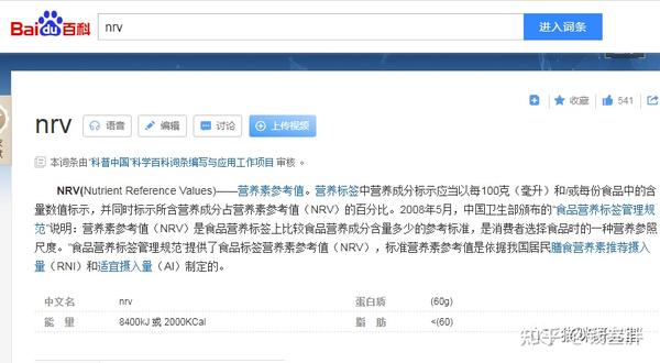 实用冷门小知识，看懂食品标签上的NRV%数据 - 知乎