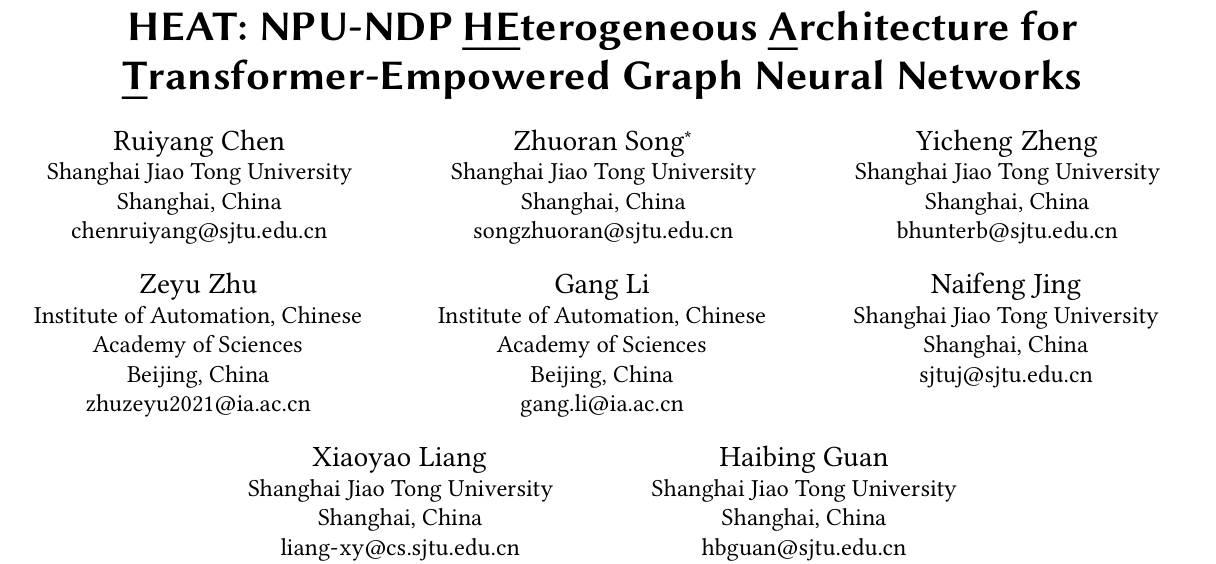 HEAT: NPU-NDP HEterogeneous Architecture for Transformer-Empowered ...