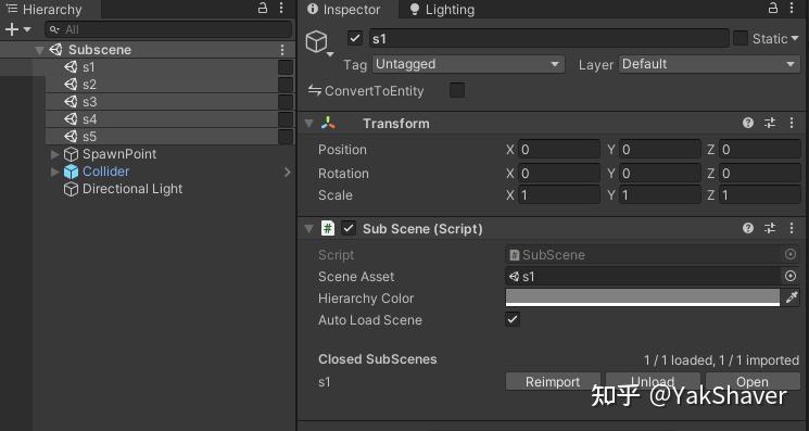 Unity DOTS编码实践：SubScene - 知乎