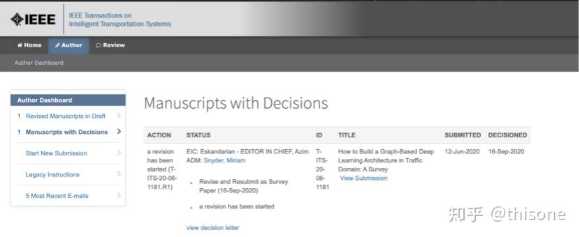 IEEE Transactions-ITS的第二轮提交 - 知乎