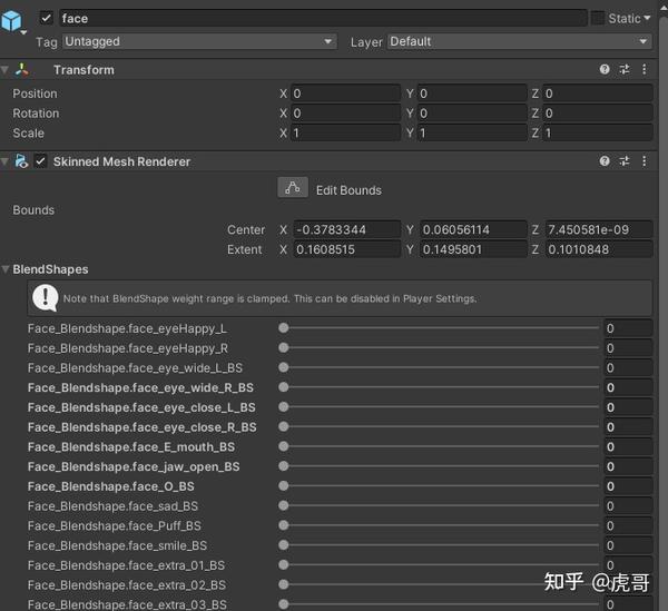 Unity BlendShape脸部表情 - 知乎