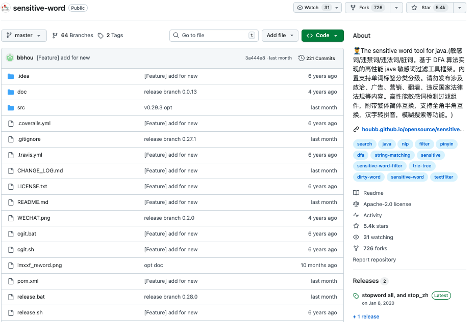 sensitive-word：一个简单易用的敏感词过滤框架 - 知乎