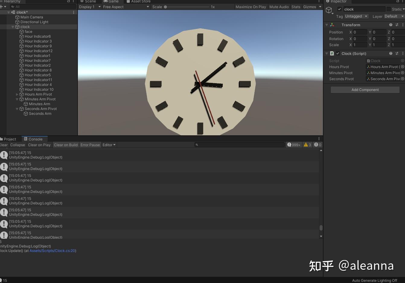 Unity 制作旋转时针 - 知乎