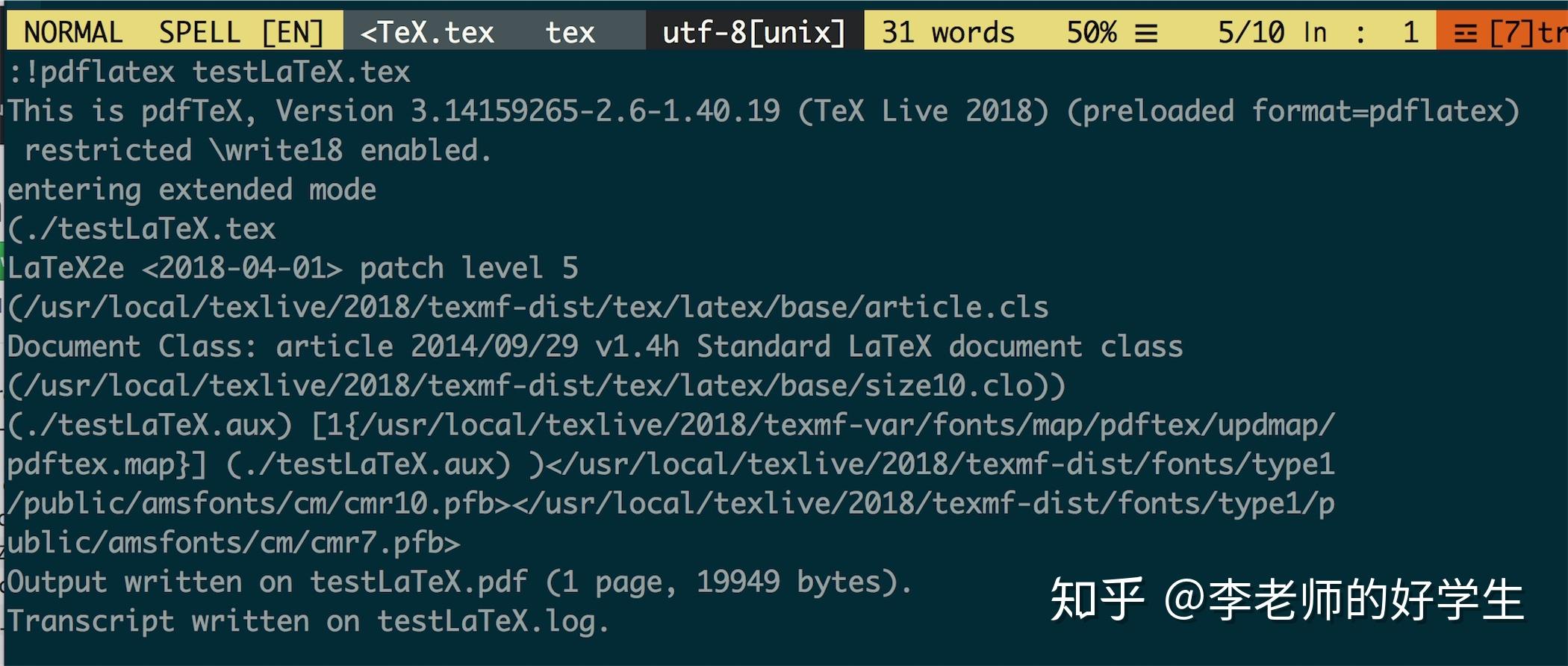 Vim Latex 的使用和配置技巧 (二) - 知乎