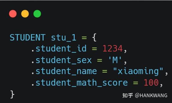 C语言之初始化结构体 知乎 