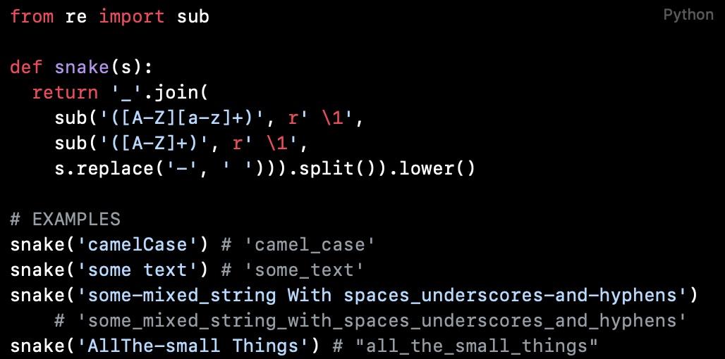 Python代码阅读(第21篇):将变量名称转换为蛇式命名风格 知乎