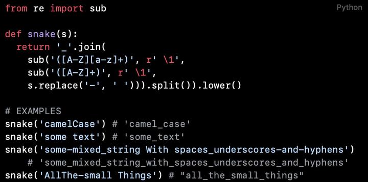 Python代码阅读（第21篇）：将变量名称转换为蛇式命名风格 知乎