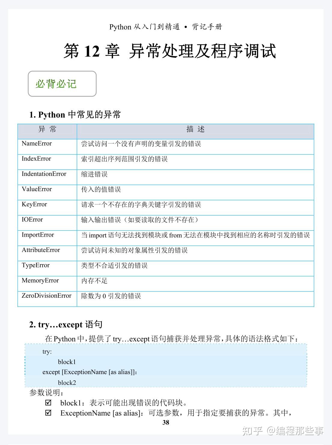 三天背完你的python就牛了!python背记手册永远的神 知乎