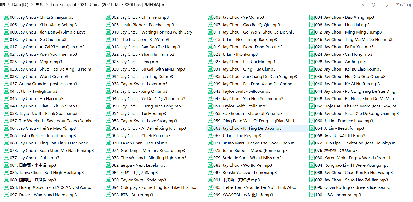 Top Songs of 2021 ꞉ China (2021) Mp3 320kbps [PMEDIA] - 知乎