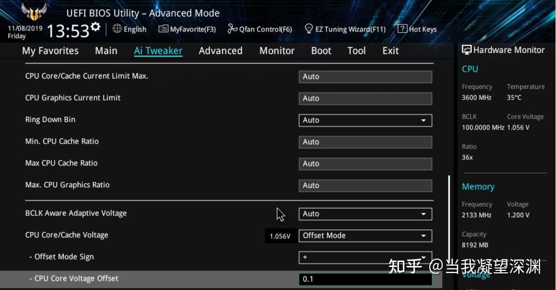 华硕主板CPU核心电压Offset设置模式介绍 - 知乎
