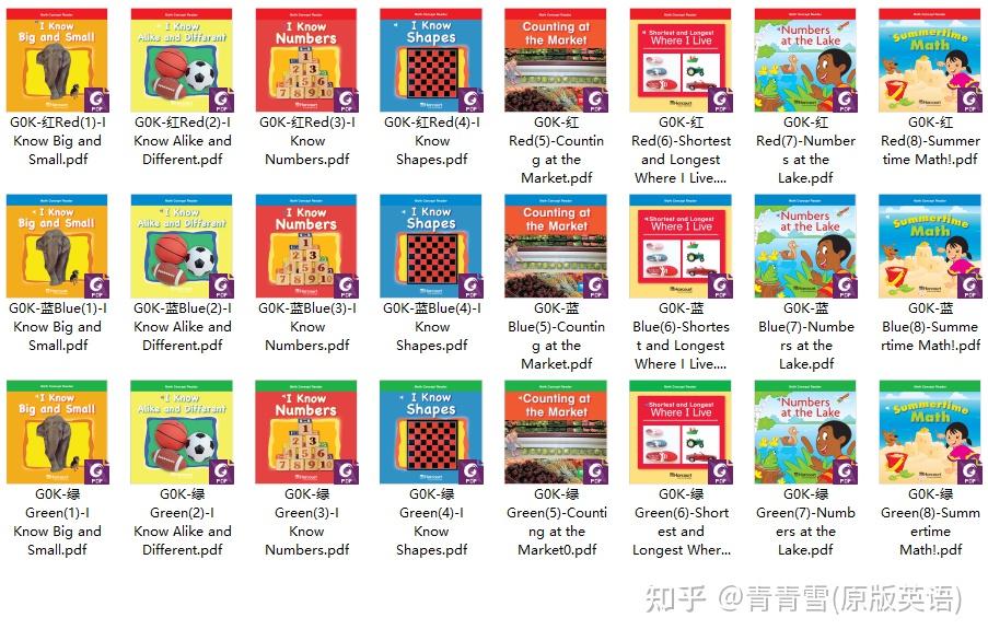Harcourt Math Concept Reader 美国哈考特英文数学概念分级读物绘本故事G1-G6共162册 全彩PDF 百度云网盘 ...