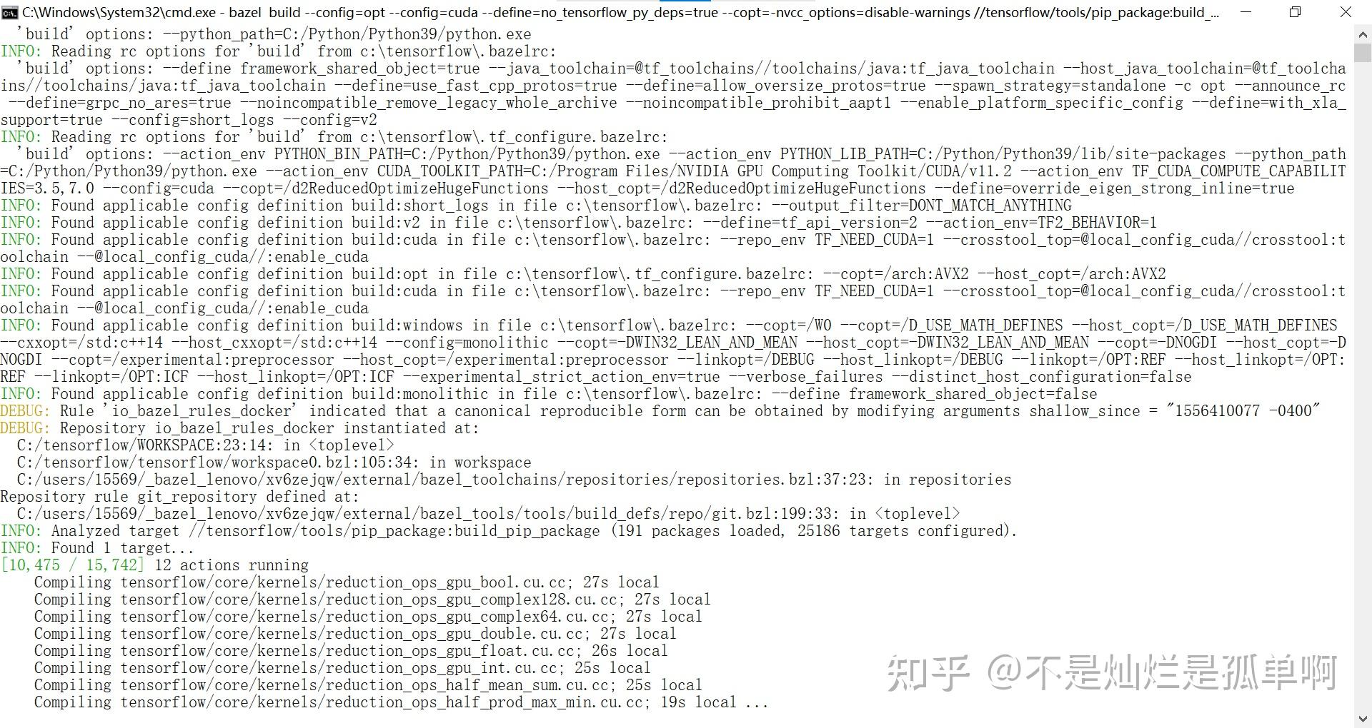 Windows 10 环境从源码编译构建 TensorFlow 2.5.0 (GPU) - 知乎