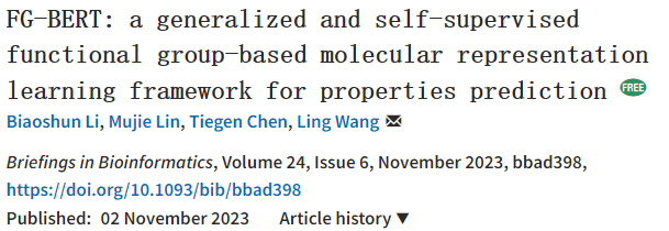 Brief Bioinform｜FG-BERT：基于官能团的通用自监督分子表示学习与性质预测框架 - 知乎
