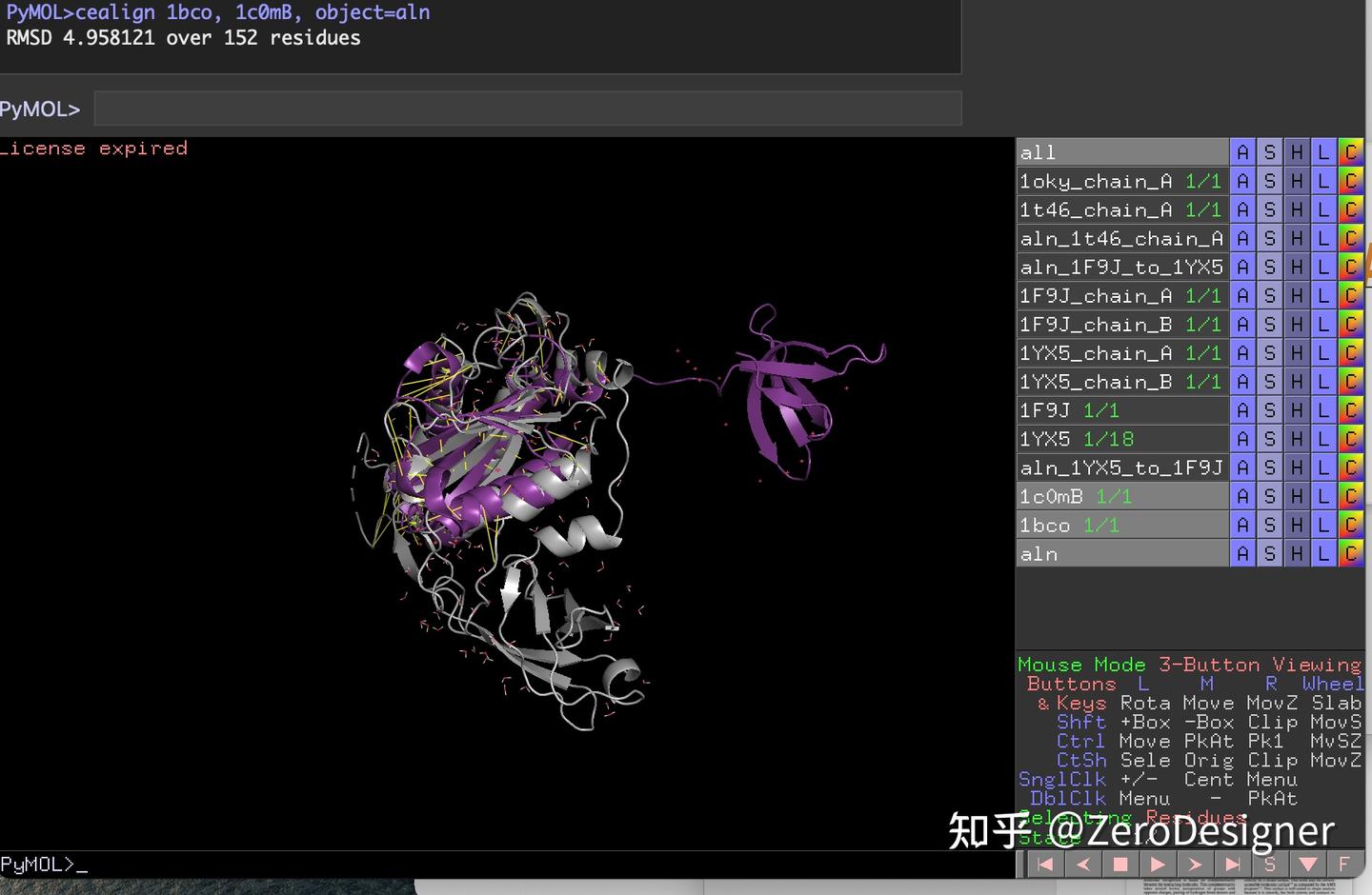 No.21.实例.1-PyMol.2-计算RMSD - 知乎