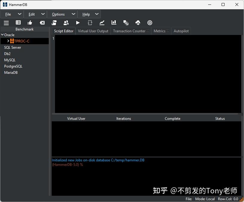 HammerDB：一款免费开源的数据库基准测试工具 - 知乎