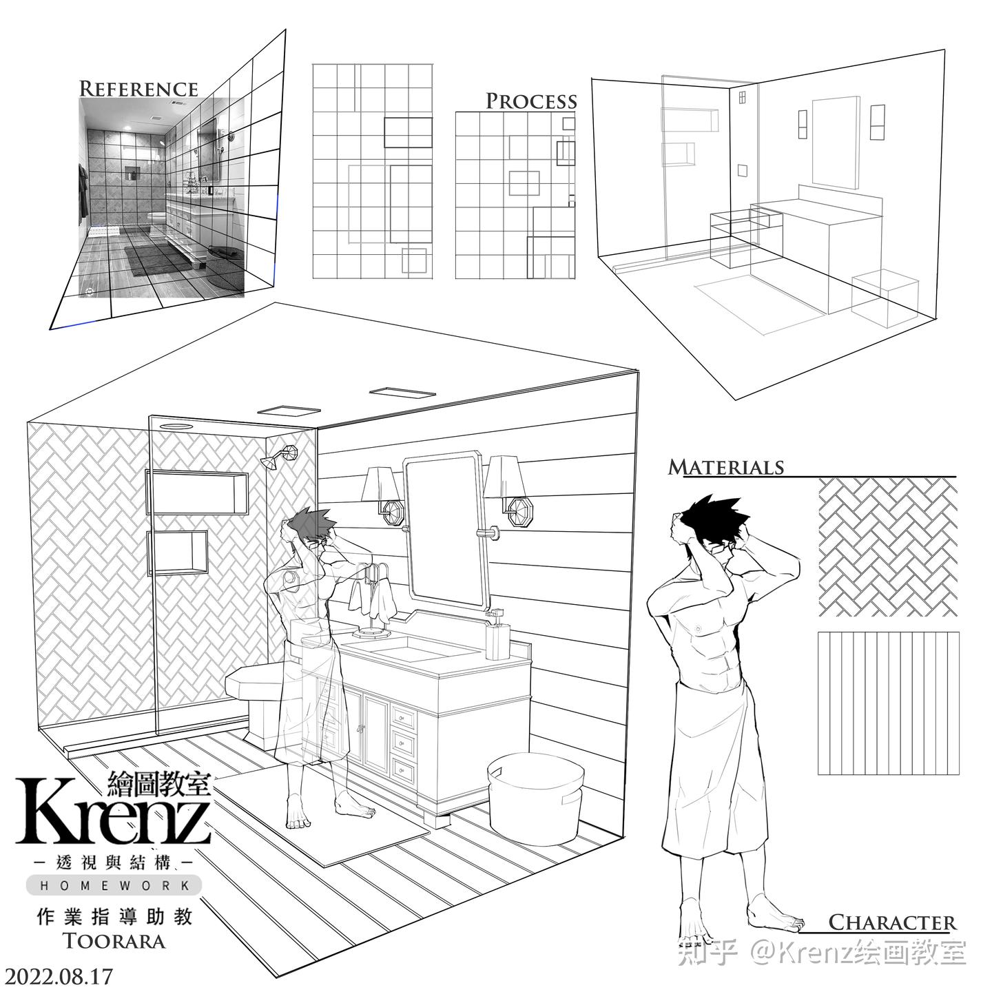 Krenz绘画教室【优秀作业心得】基础透视与结构-0117 - 知乎