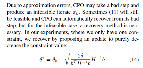 Safe RL(2): Constrained Policy Optimization - 知乎