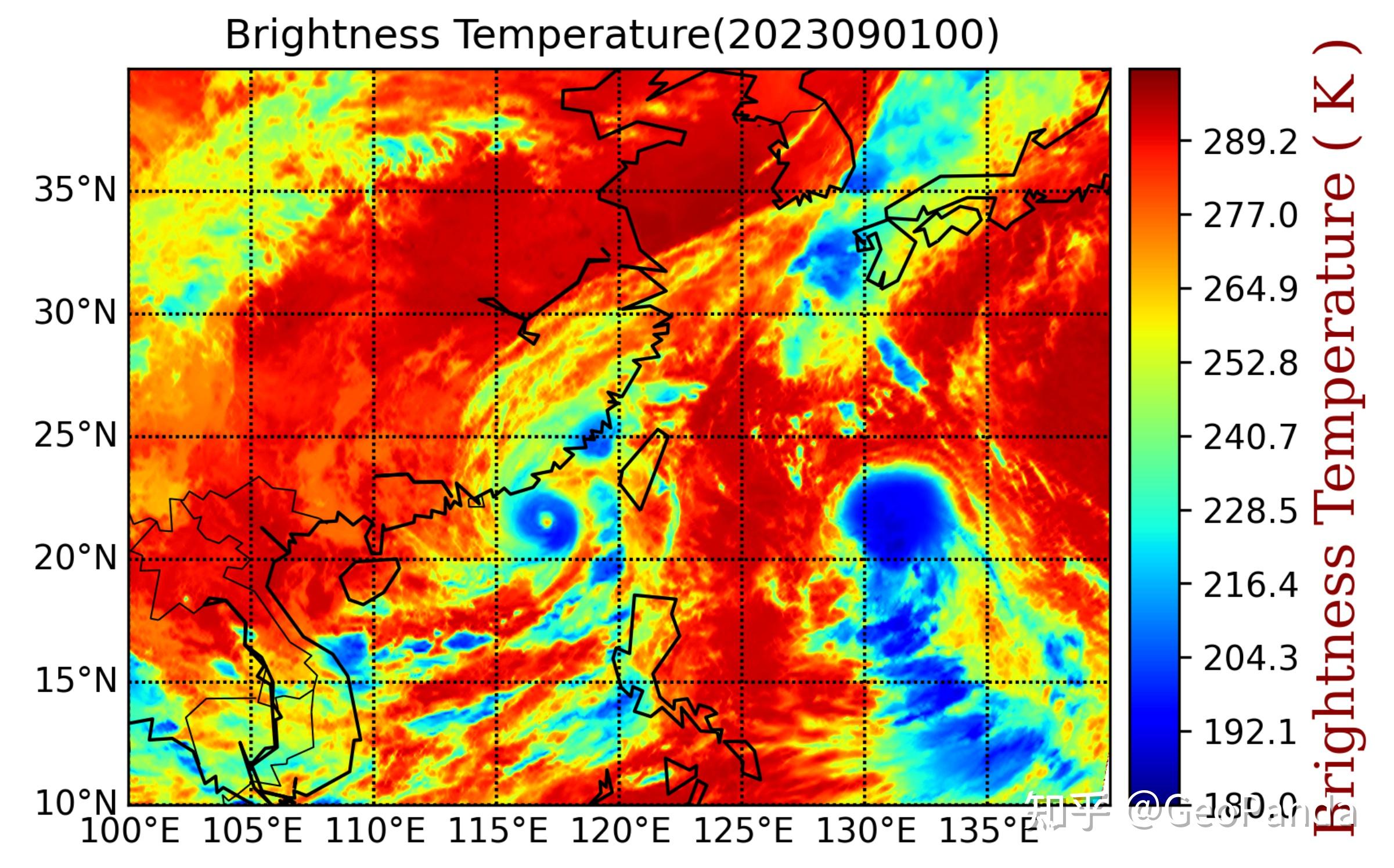 中国区域的FY4A TBB(黑体亮温)数据处理与可视化 - 知乎