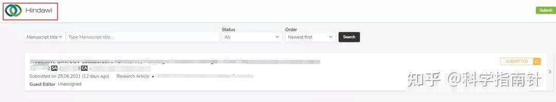 5大常见SCI投稿系统-Hindawi分步指导说明~科学指南针 - 知乎