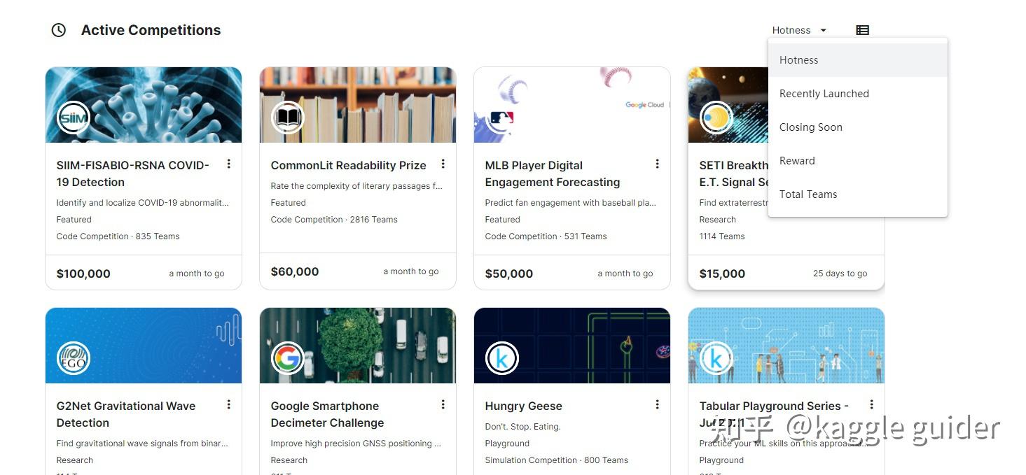 Kaggle网站使用指南（一） - 知乎